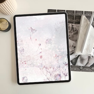 Purple Aesthetic iPad Wallpaper, Purple Floral iPad Background, iPad ...