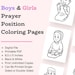 Salat Prayer Position Coloring Pages for Kids | Muslim Boys & Girls ...
