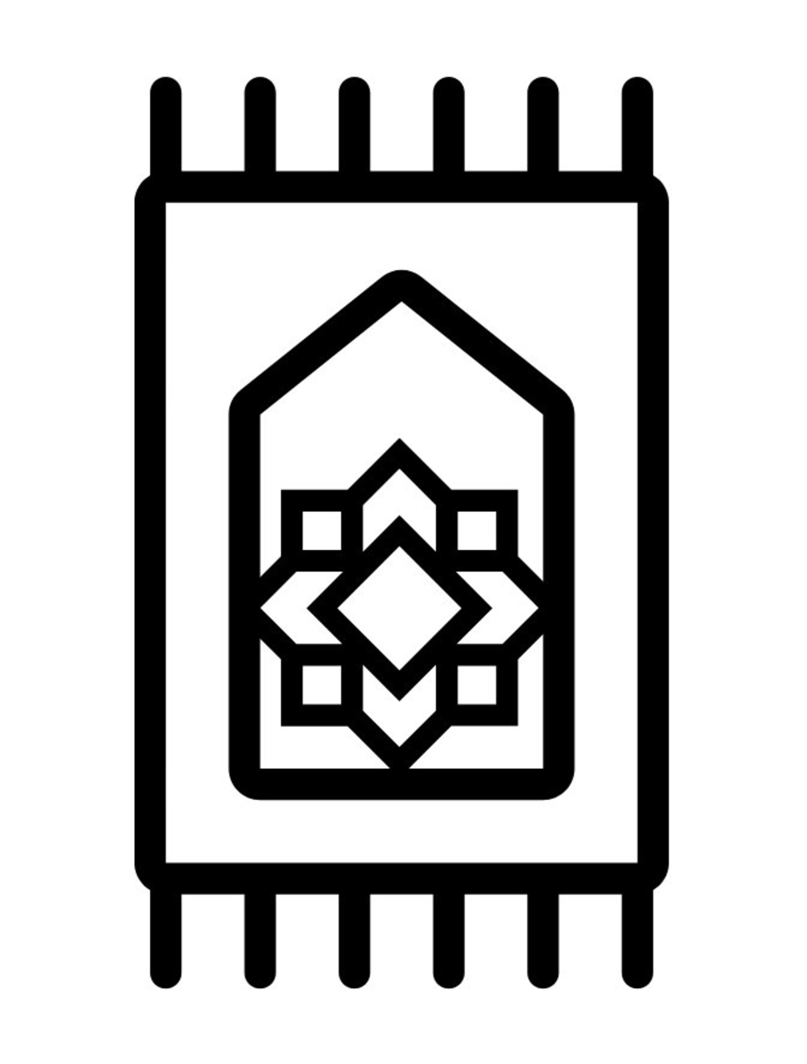 99 Prayer Rug Coloring Pages for Little Muslims | Printable PDF | Black ...