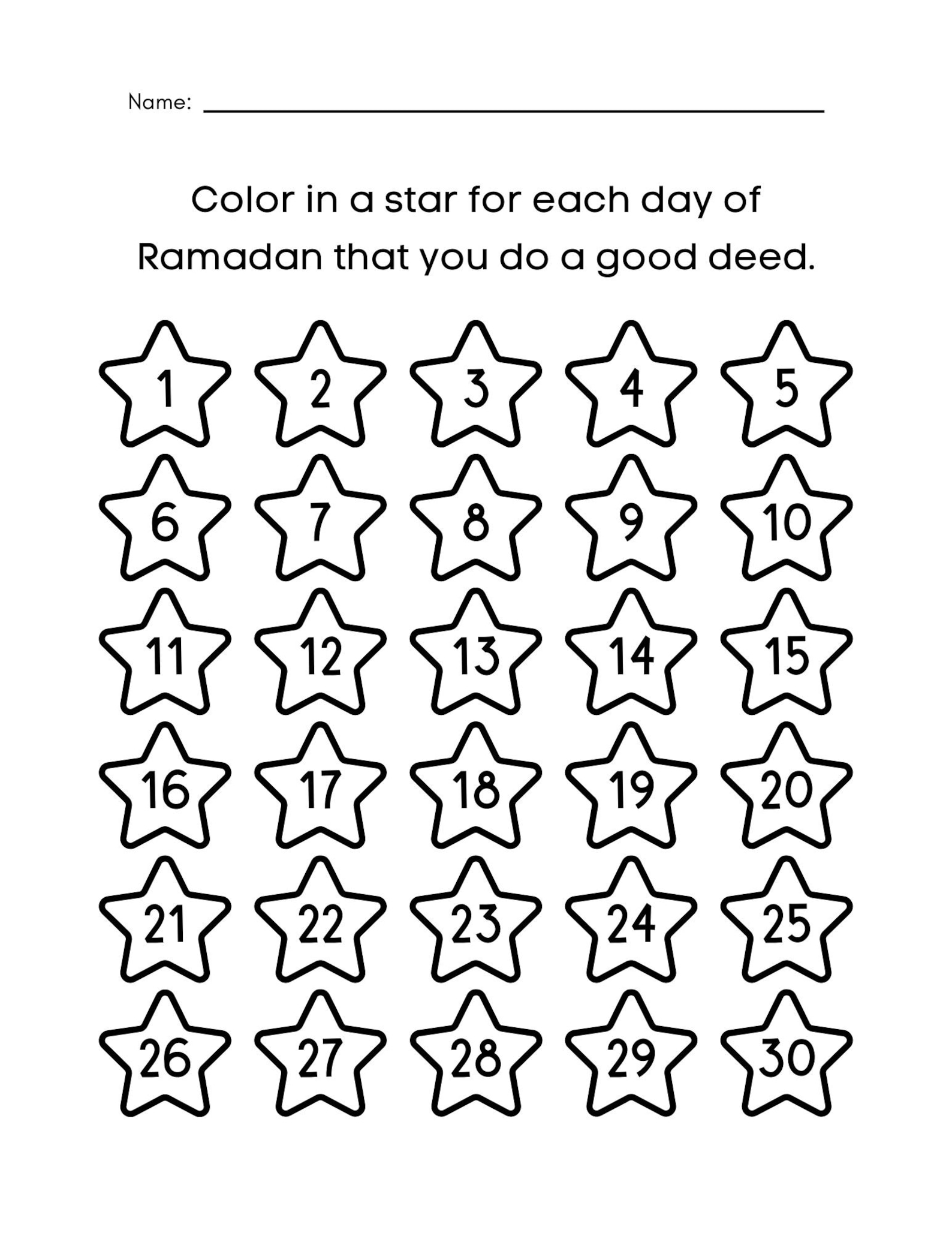Ramadan Good Deed Tracker for Kids With 150+ Good Deed Ideas | Good ...
