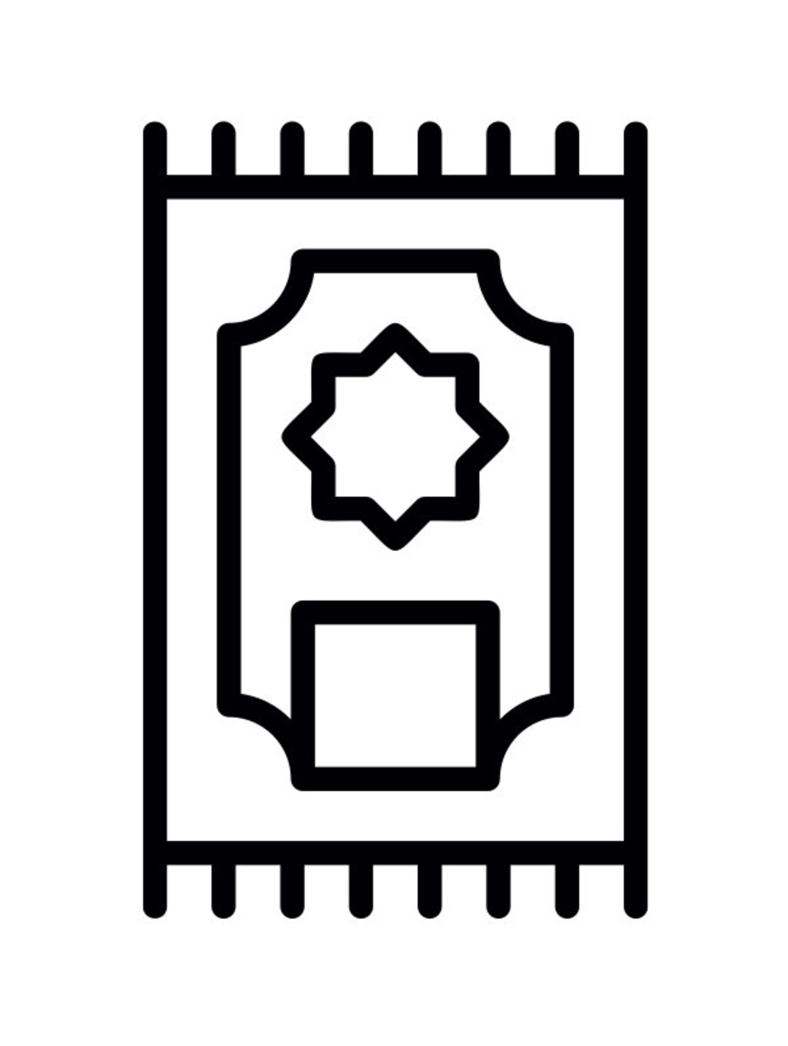 99 Prayer Rug Coloring Pages for Little Muslims | Printable PDF | Black ...