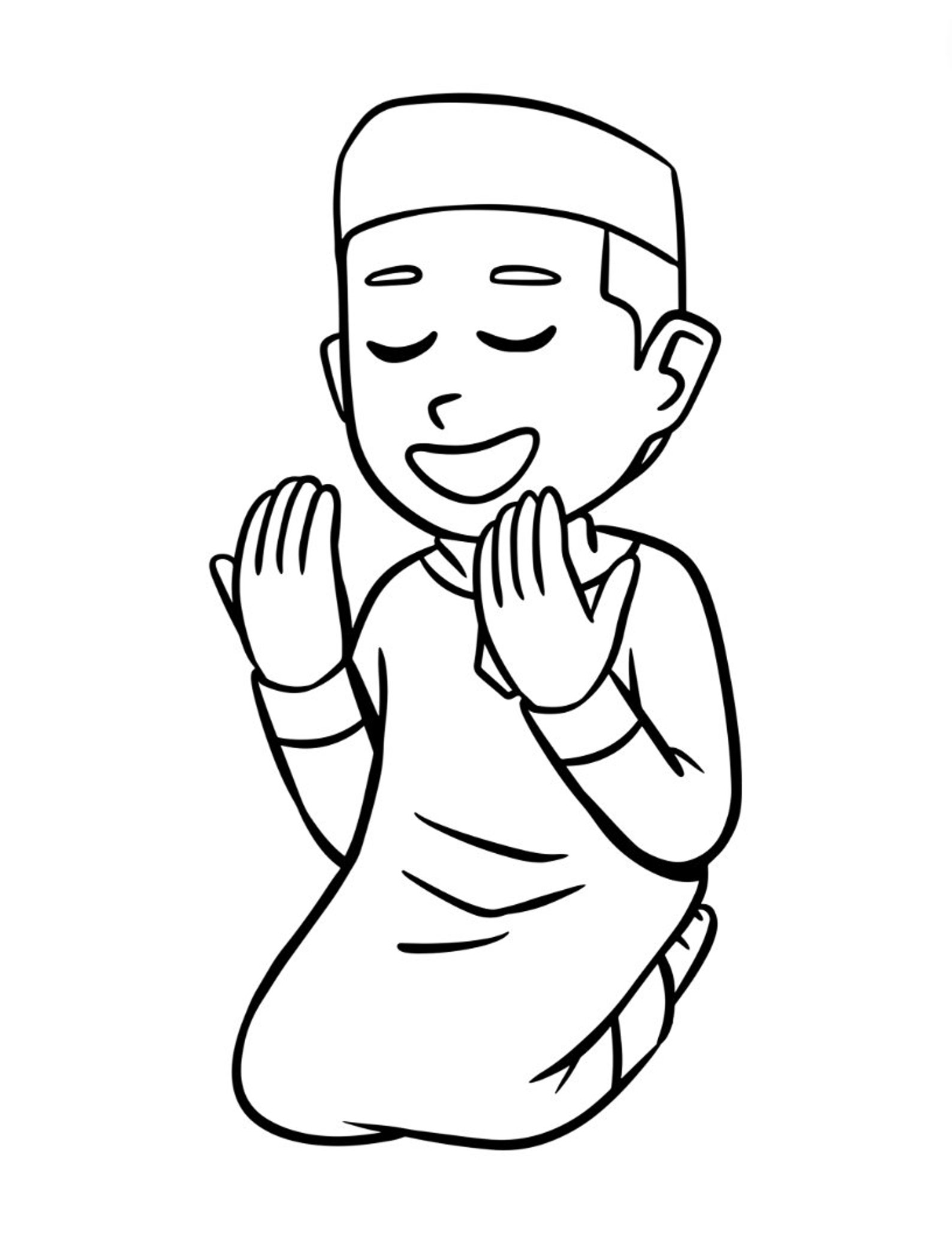 Salat Prayer Position Coloring Pages for Kids | Muslim Boys & Girls ...