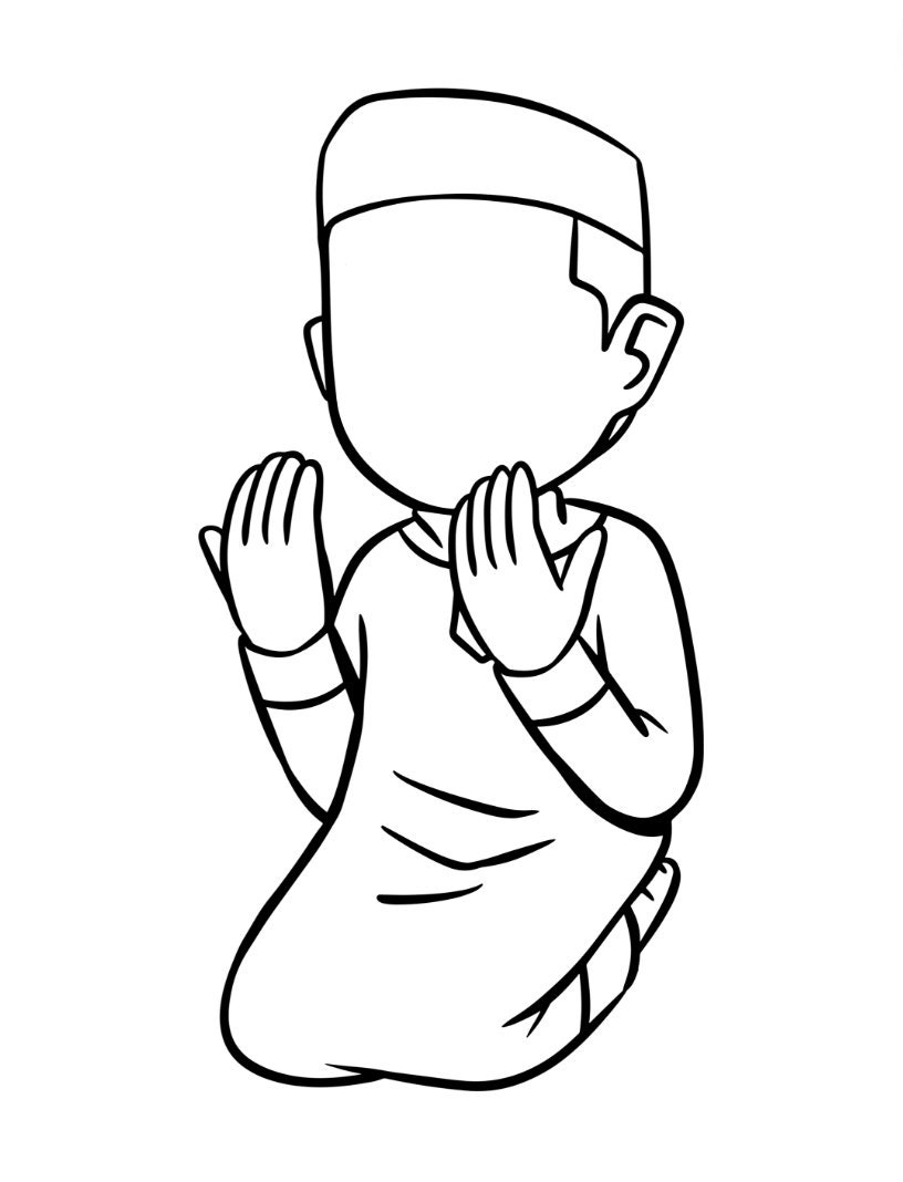 Prayer Position Salat Salah Coloring Pages for Little Muslims ...