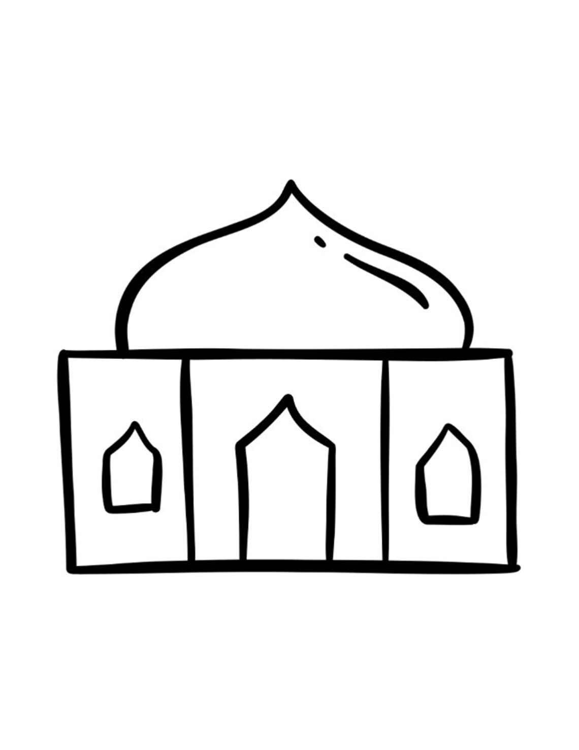 33 Simple Mosque Coloring Pages for Little Muslims | Ages 1-4 ...