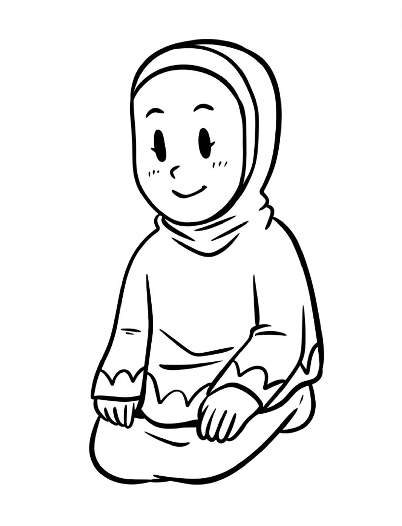Salat Prayer Position Coloring Pages for Kids | Muslim Boys & Girls ...