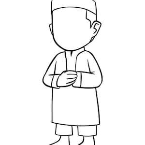 Prayer Position Salat Salah Coloring Pages for Little Muslims ...