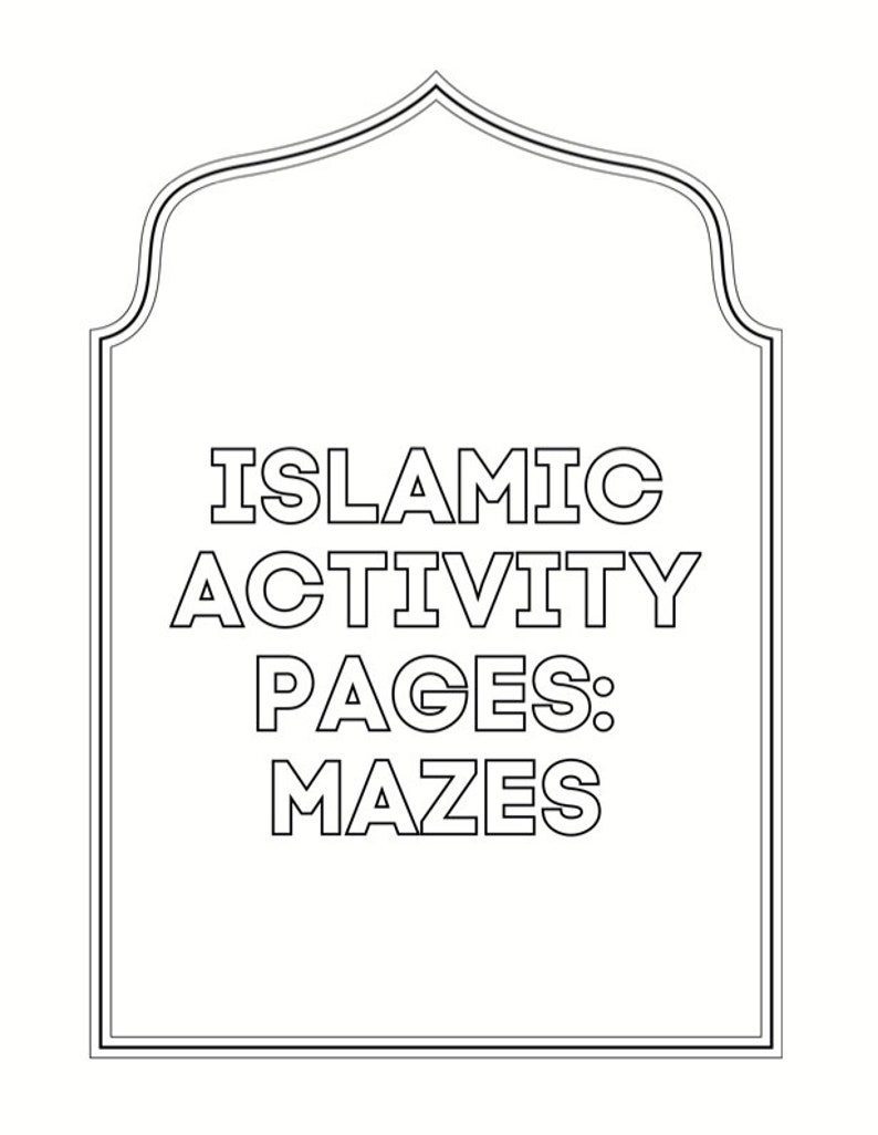 12 Faceless Maze Activity Pages for Little Muslims | Ages 4 ...