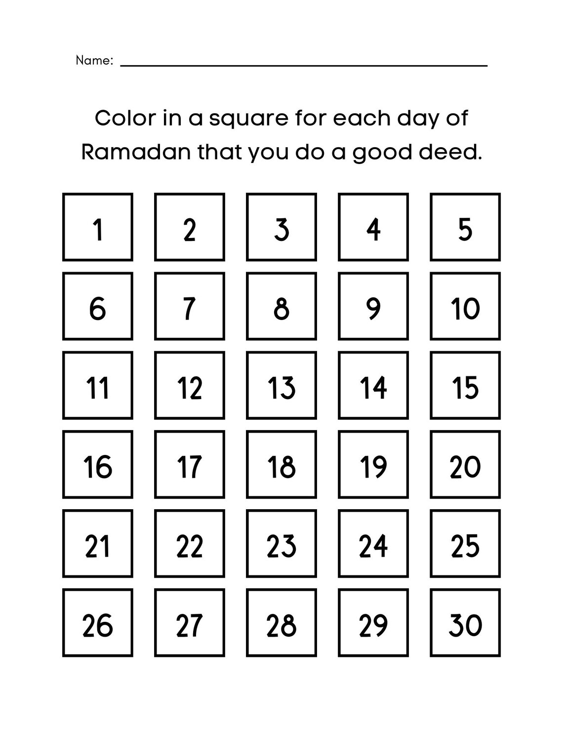 Ramadan Good Deed Tracker & Ideas for Kids | Printable Activity (PDF ...