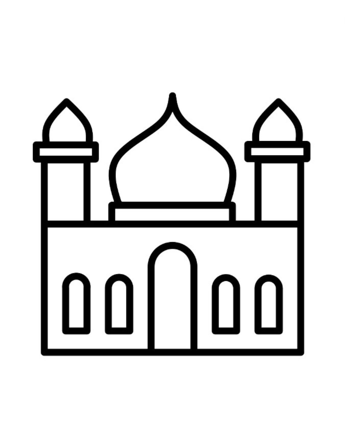 33 Simple Mosque Coloring Pages for Little Muslims | Ages 1-4 ...
