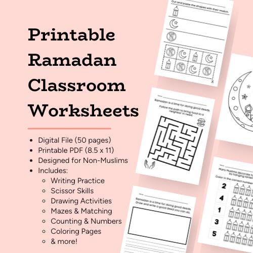 Ramadan Classroom Activity Pack | Coloring, Writing, Mazes (printable ...