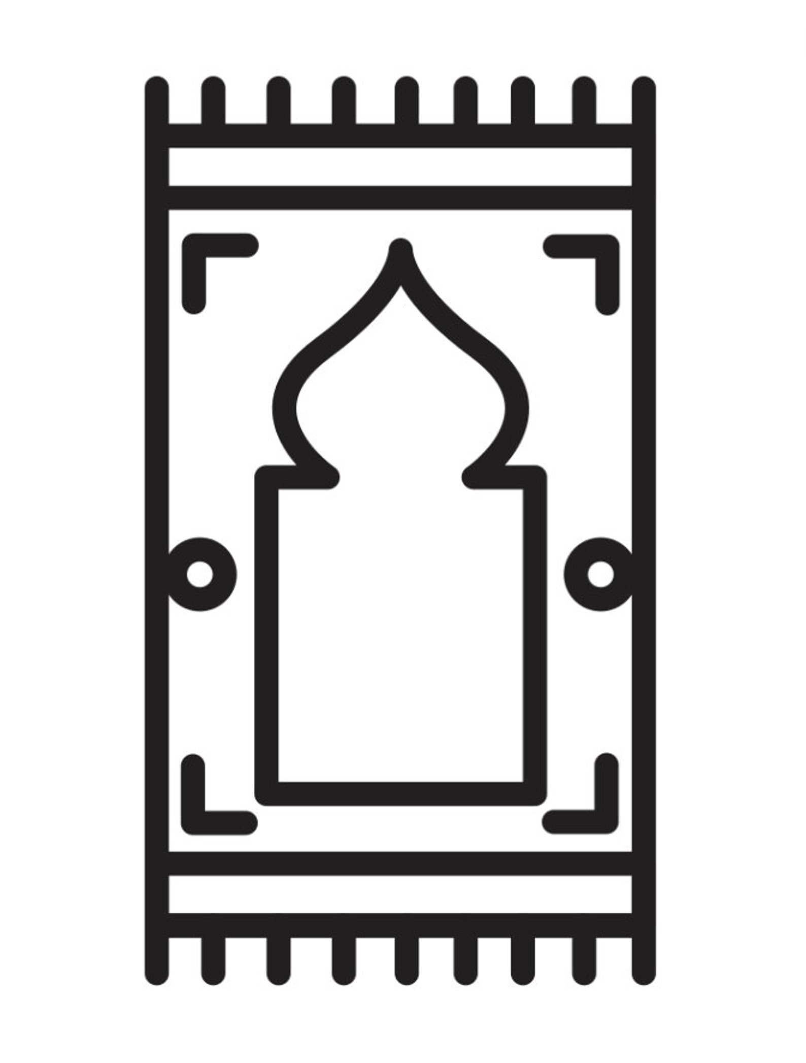 99 Prayer Rug Coloring Pages for Little Muslims | Printable PDF | Black ...