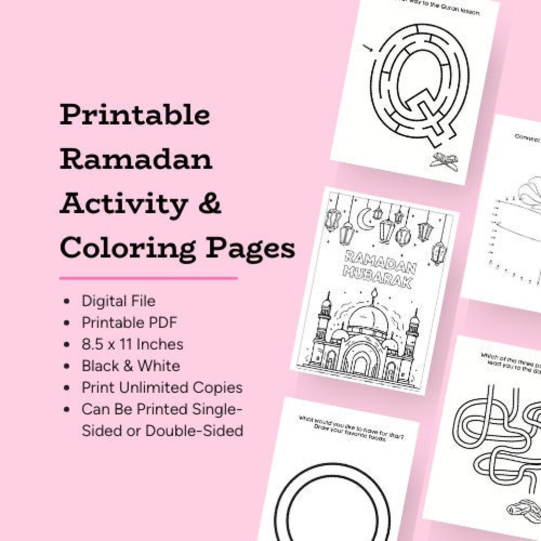 37 Ramadan Activity and Coloring Pages for Little Muslims | Ages 3-8 ...