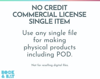 Limited Commercial Use License for One Digital .SVG File Individual ...