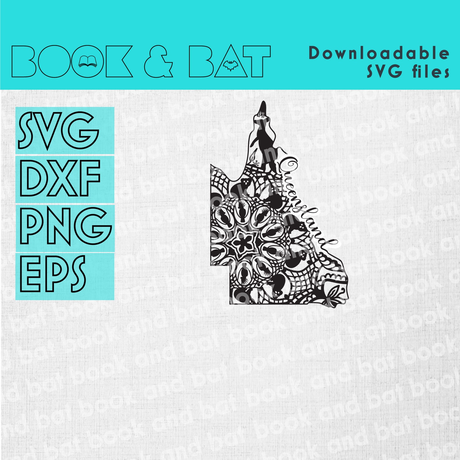 Queensland Australia Map Mandala Svg, Map of Queensland, Australian Map ...