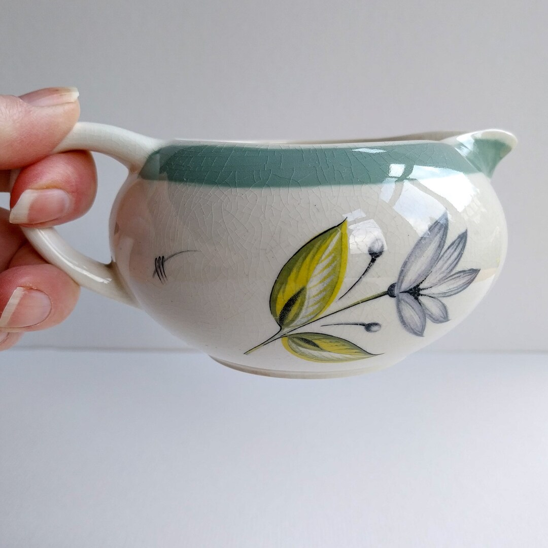 Vintage Crown Ducal Milk Cream Jug Blue Water Lilly Design 1950s ...