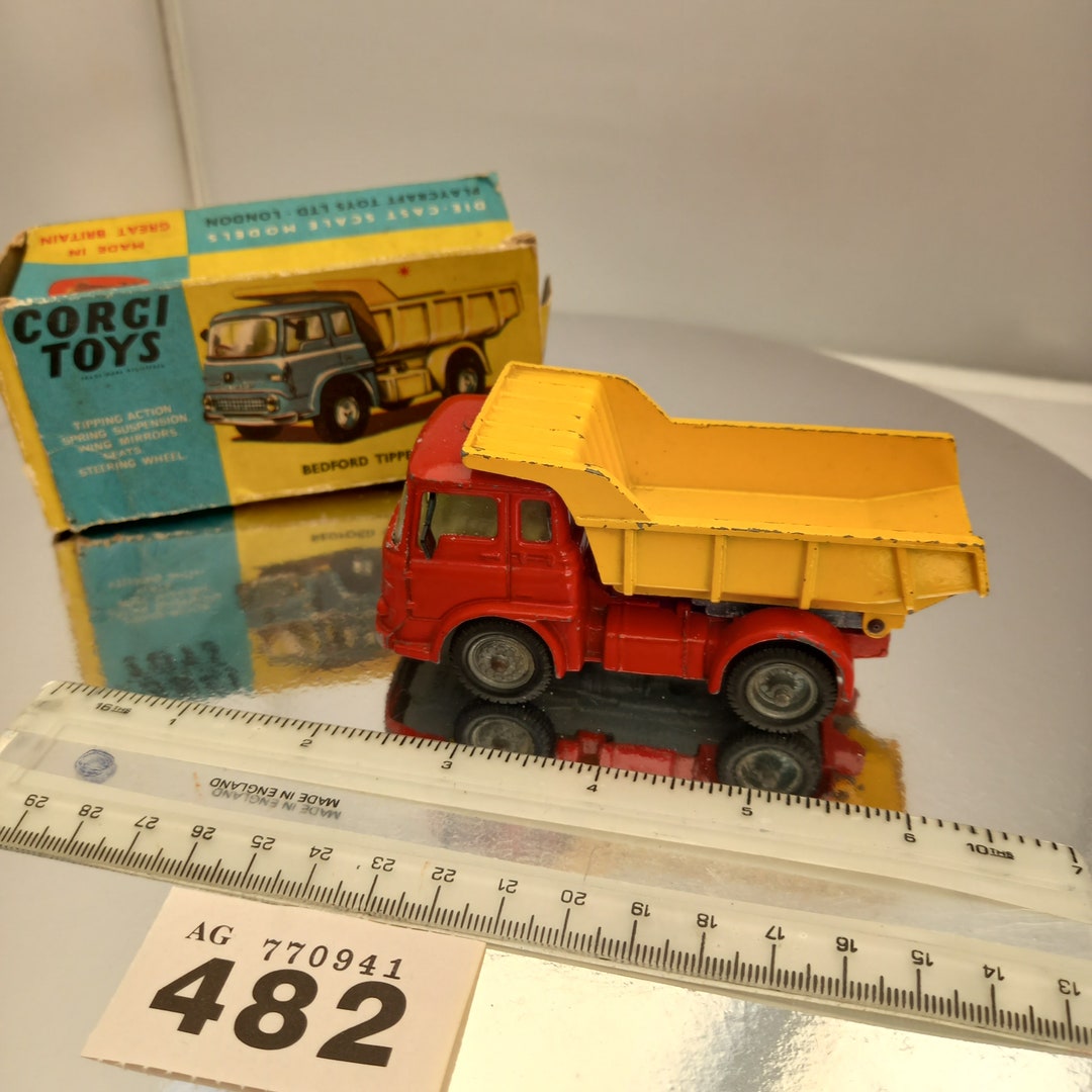 Corgi Classics 494 Bedford Tipper Truck Play Worn 1 Mirror and Box End ...