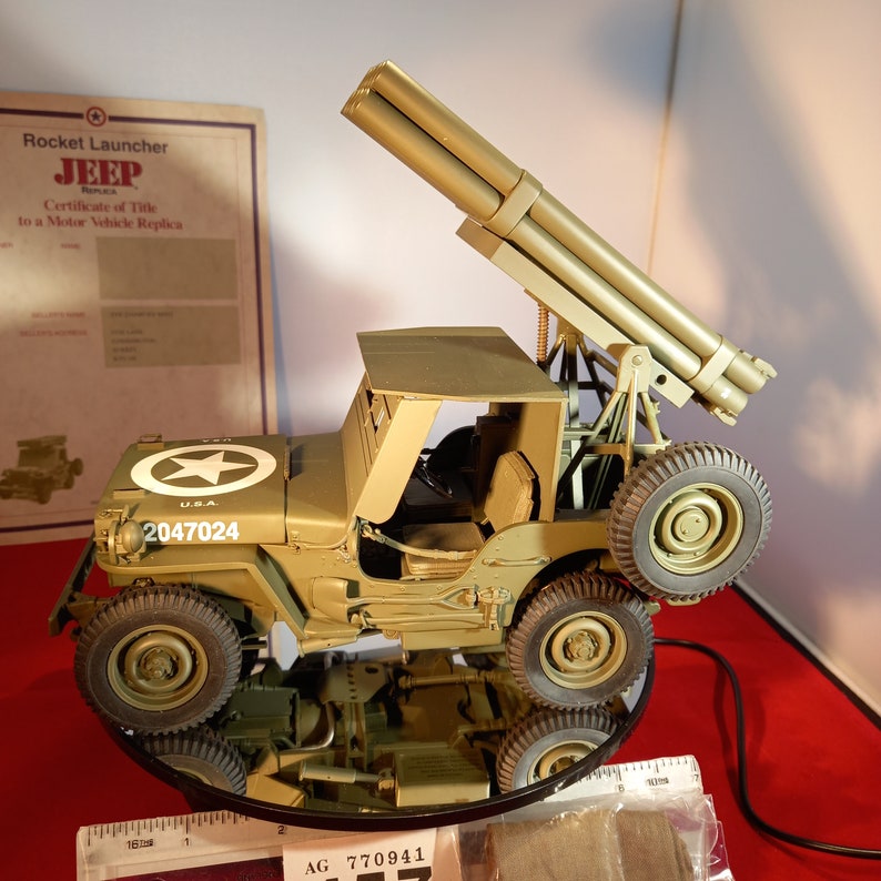 Danbury Mint WW2 Willy's Jeep With Rocket Launcher. Boxed - Etsy
