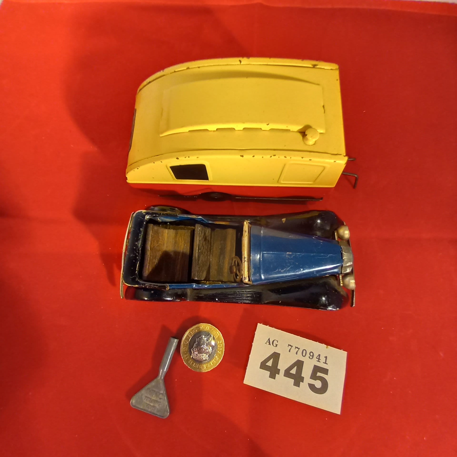 Triang Minic Vintage Tinplate Clockwork Vauxhall Tourer 17M With ...