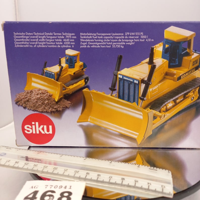 Siku 3435 Komatsu D375 A Bulldozer 1:55 Scale Road Construction ...