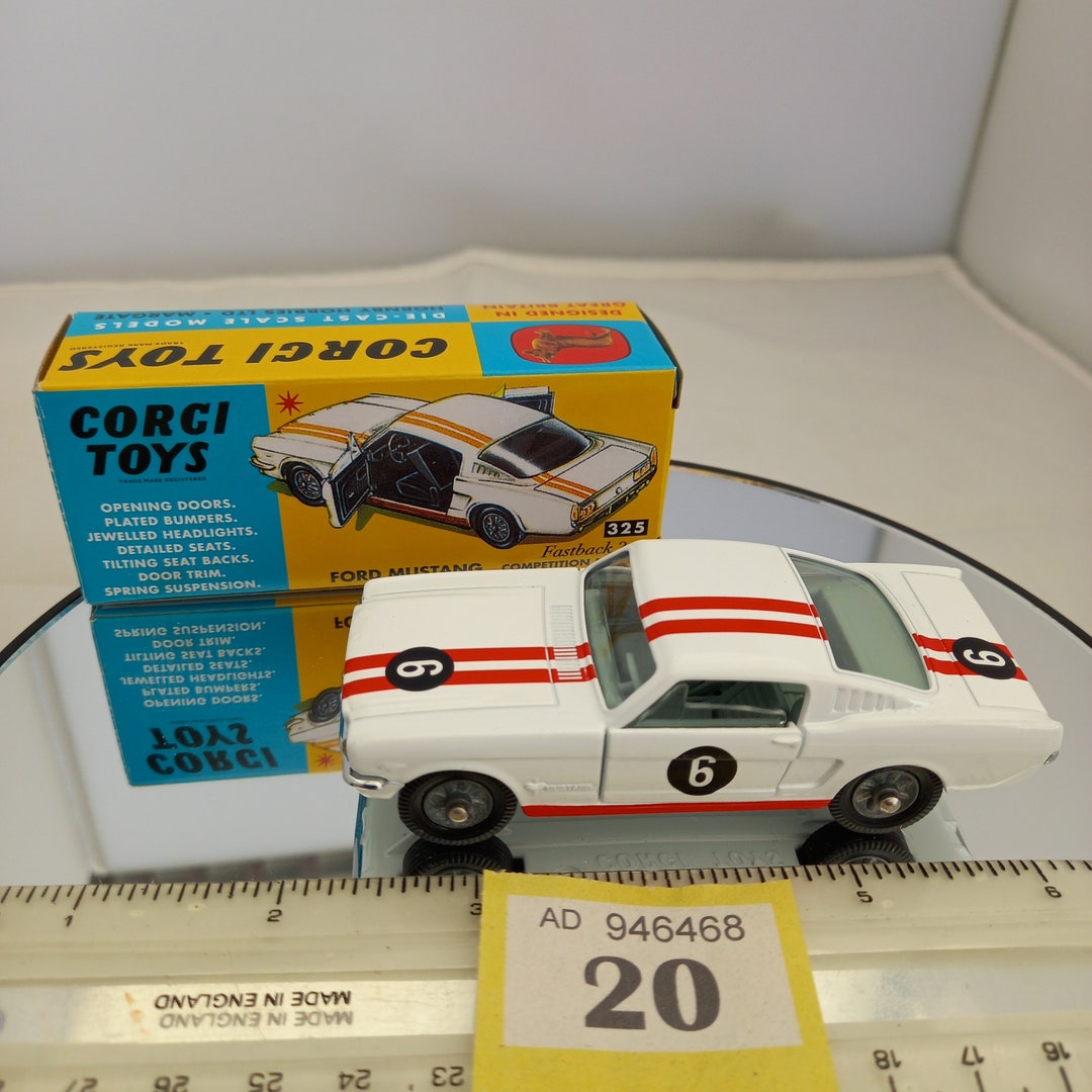 Corgi 325 Ford Mustang Fastback 2+2 Competition Model Boxed as New - Etsy