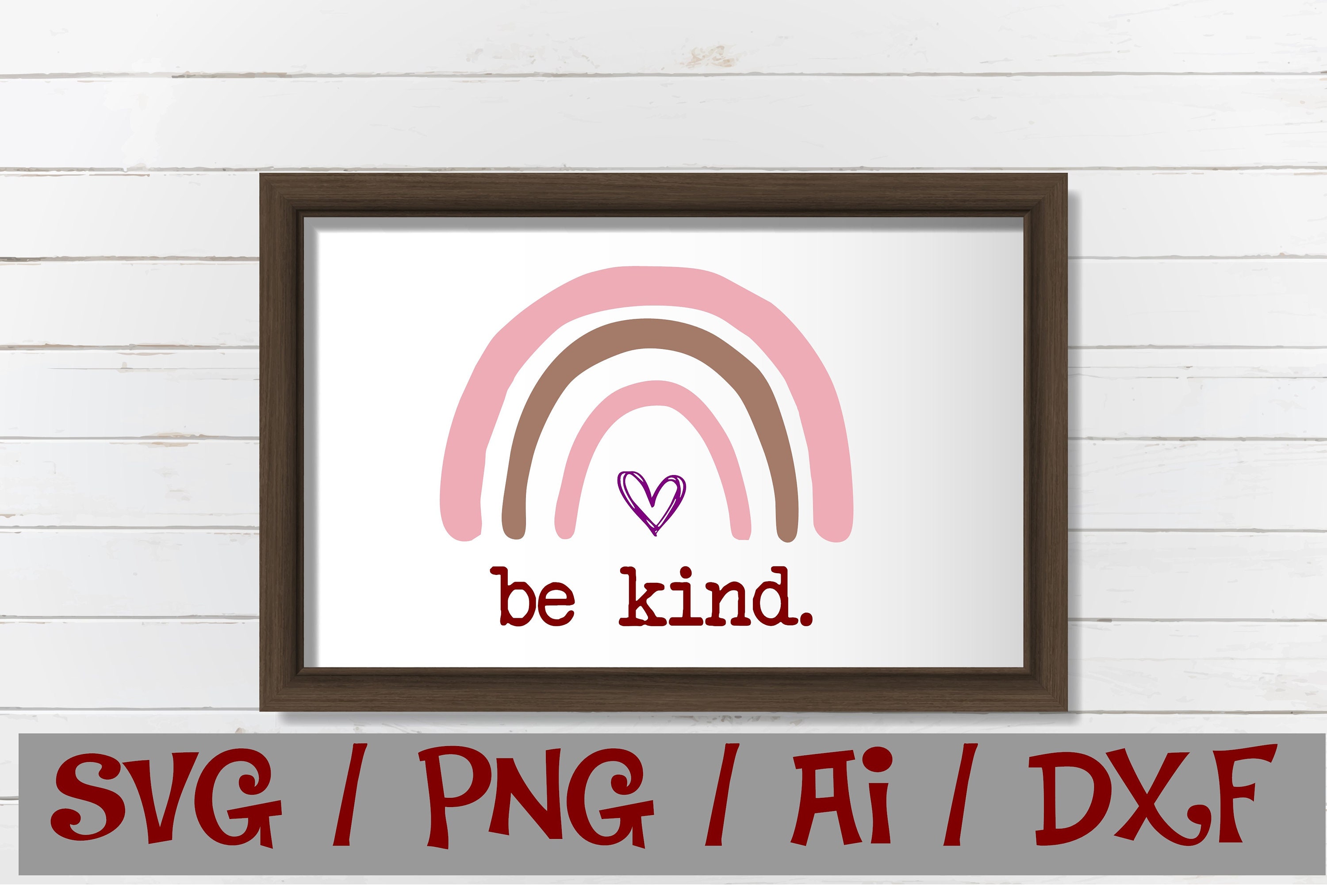 Rainbow Be Kind SVG File-Hobo Rainbow Svg Heart SVG-Cut file | Etsy
