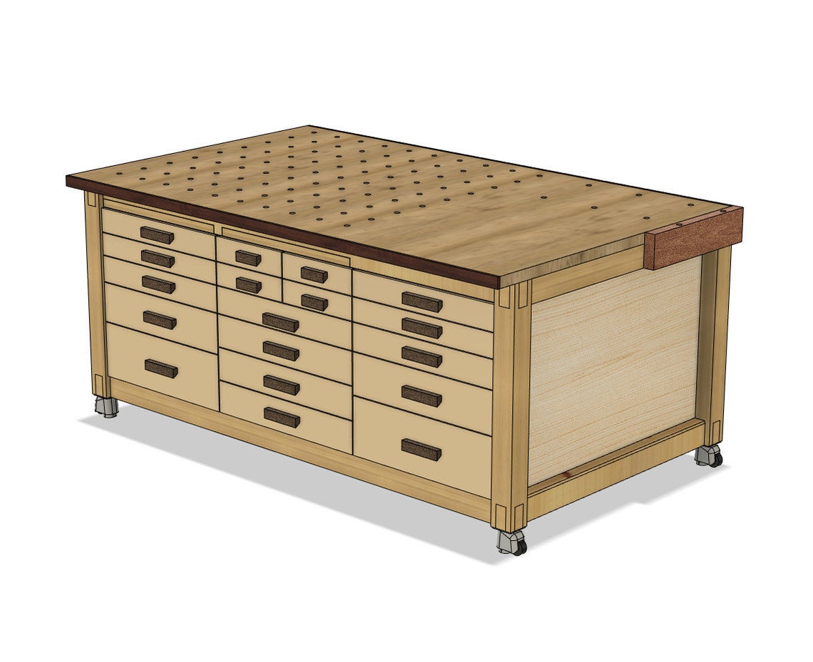 Mobile XXL Werkbank Bauplan zum Selber bauen - Etsy.de