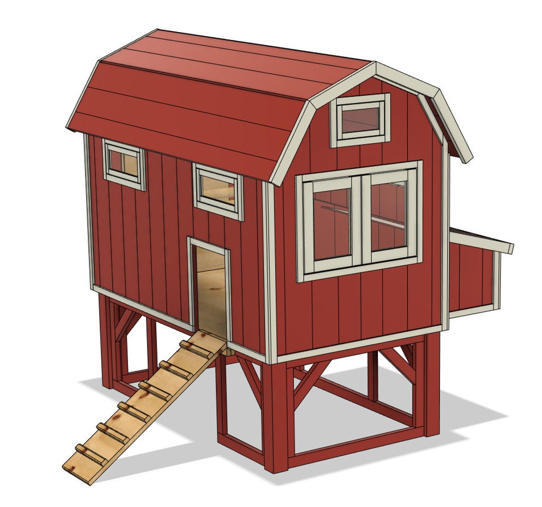 Chicken Palace/chicken Coop for up to 6 Chickens Building Plan to Build ...