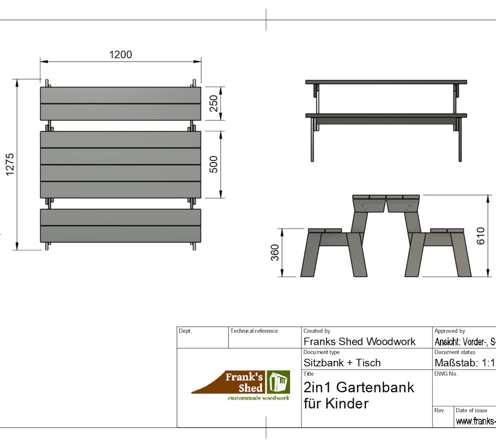2in1 Sitzbank für Kinder aus Holz Bauplan zum Selber bauen - Etsy.de
