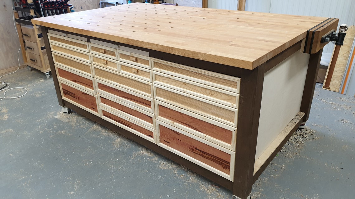 Mobile XXL Werkbank Bauplan zum Selber bauen - Etsy.de