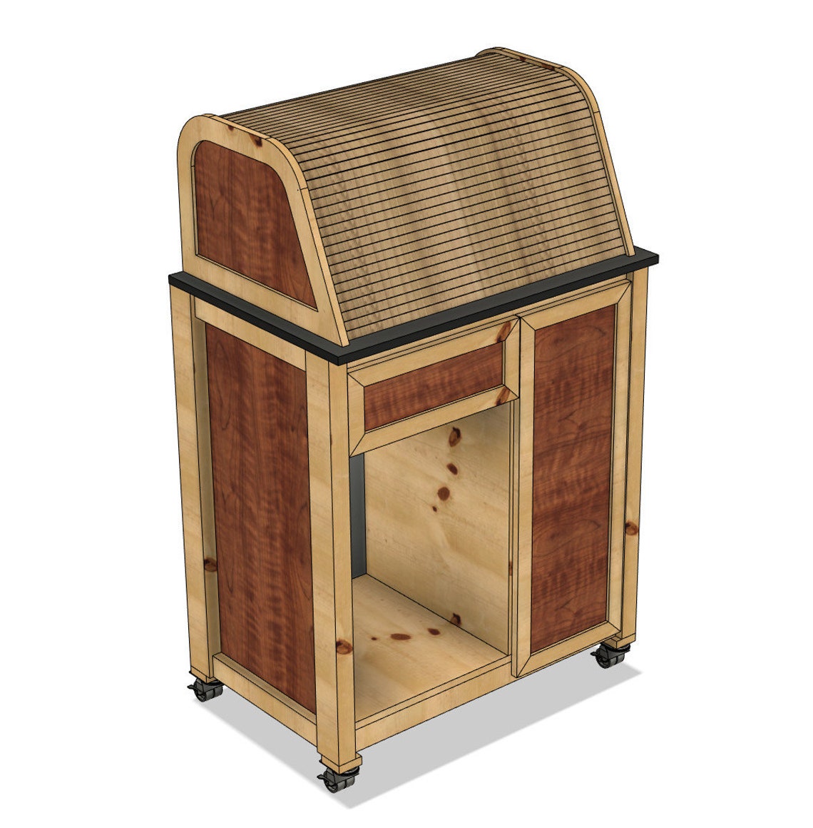 Wooden Roller Blind / Roller Shutter Cabinet Made of Wood Building Plan ...