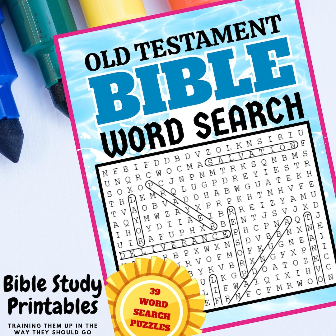 Old Testament Bible Word Search Puzzles: Sunday School Activity ...