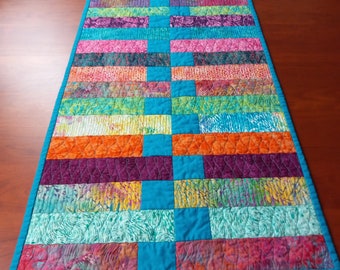 Quilted Batik Table Runner - Etsy