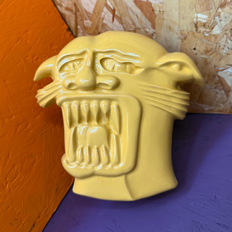 Ceramic Wall Panther - Etsy UK