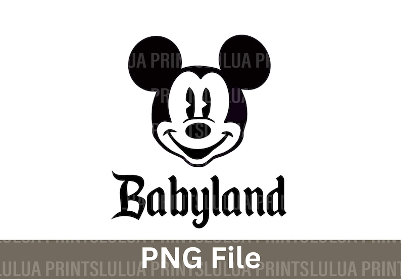 Babyland Mickey Png File - Etsy