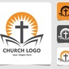 Church Premade Logo Cross Circle Star With Ministry Name SVG PNG ...