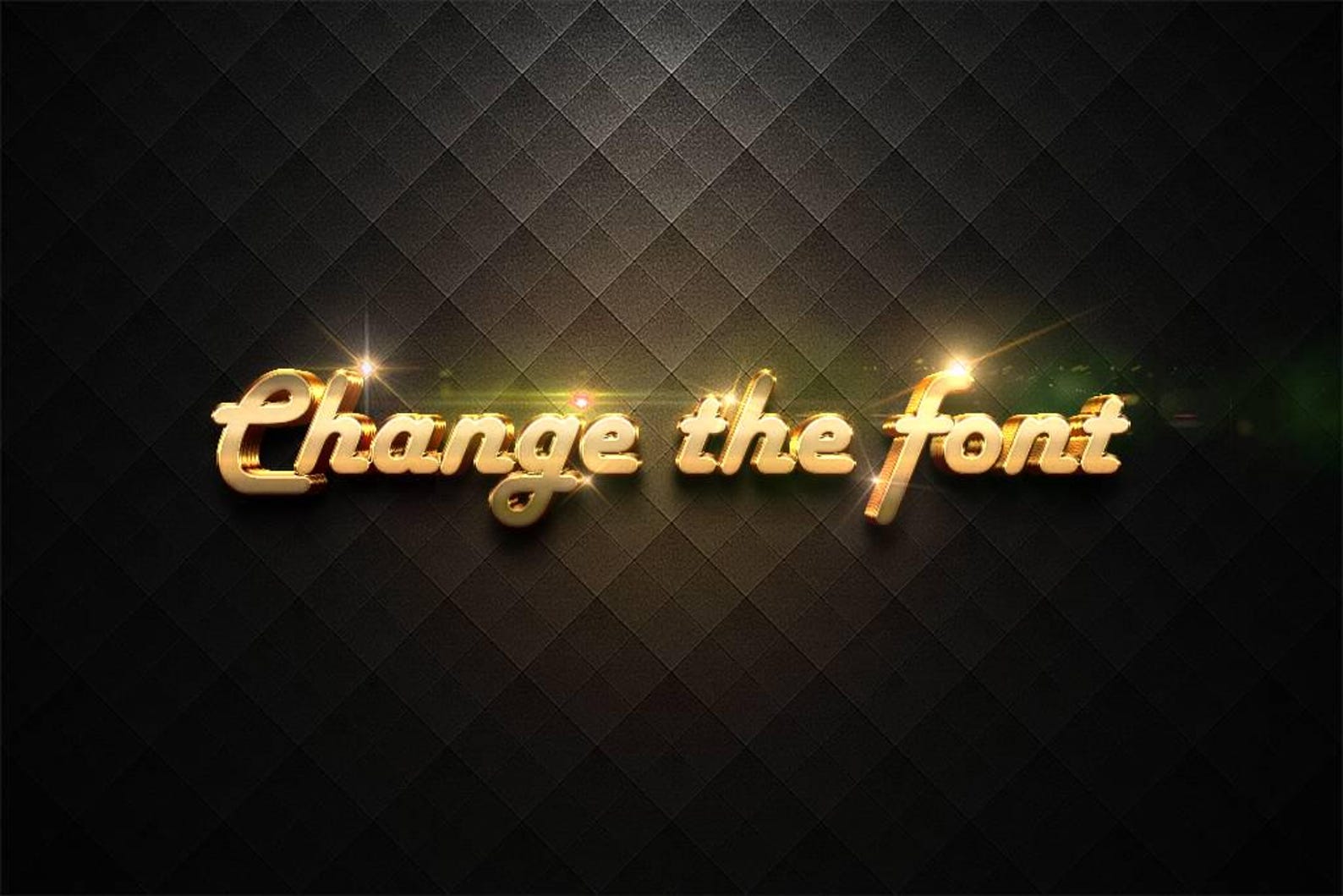 Golden Shiny 3D Text Effect Photoshop PSD Template Instant Download - Etsy