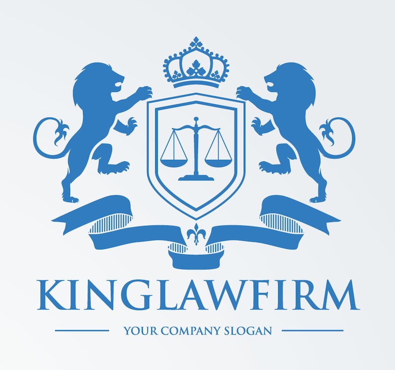 Lawyer Law Firm Premade Logo Lions and Scales of Justice SVG PNG ...