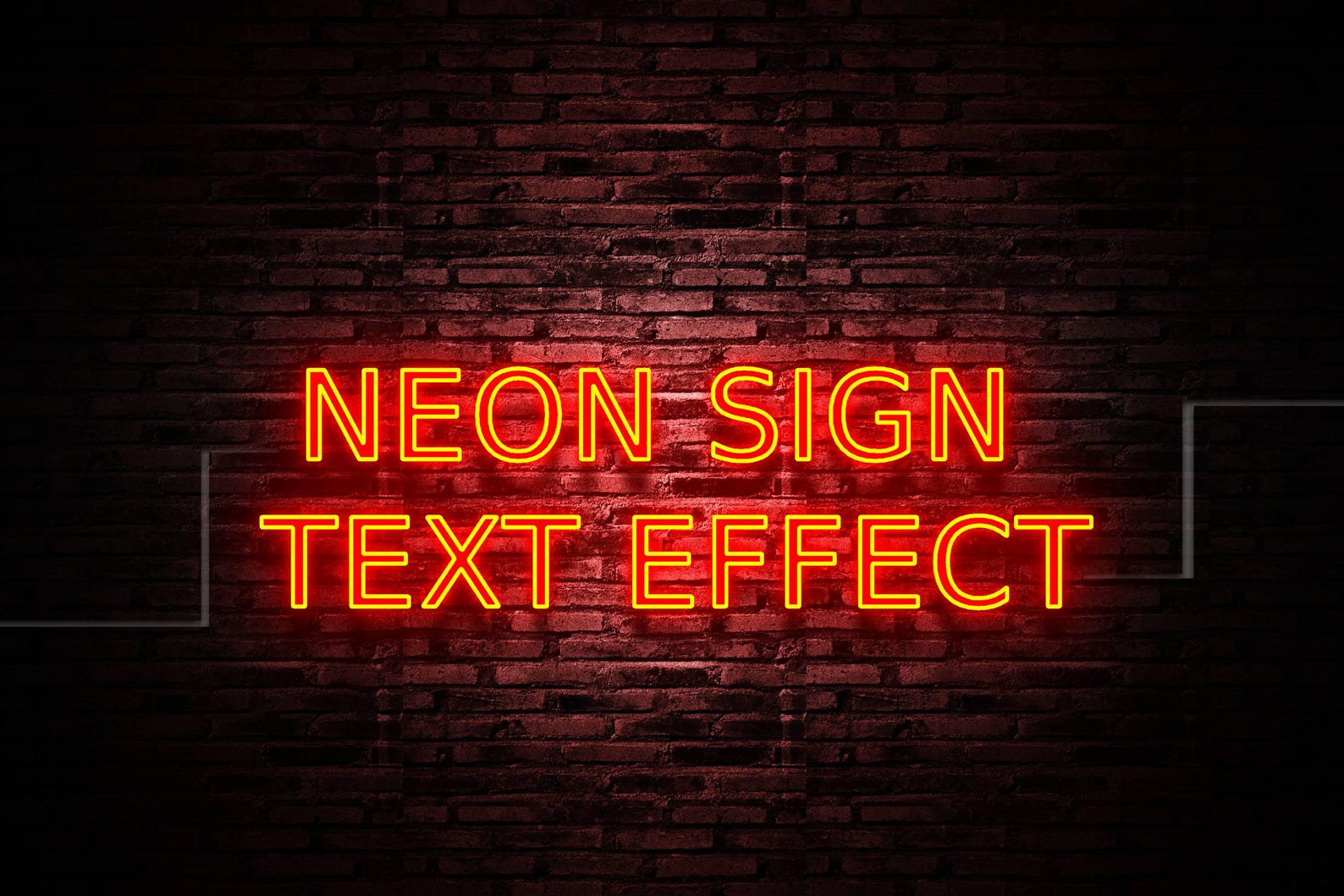 Neon Sign Photoshop PSD Text Effect Template Instant Download - Etsy