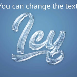 Frozen Icy Look Photoshop PSD Text Effect Template Instant Download - Etsy