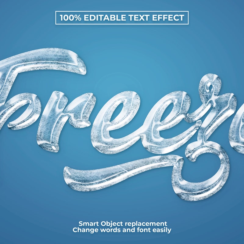 Ice Font for Photoshop - Etsy