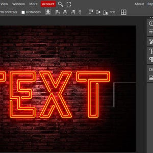 Neon Sign Photoshop PSD Text Effect Template Instant Download - Etsy