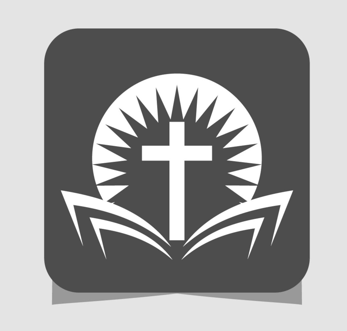 Church Premade Logo Sun Cross Bible With Ministry Name EPS SVG PNG ...