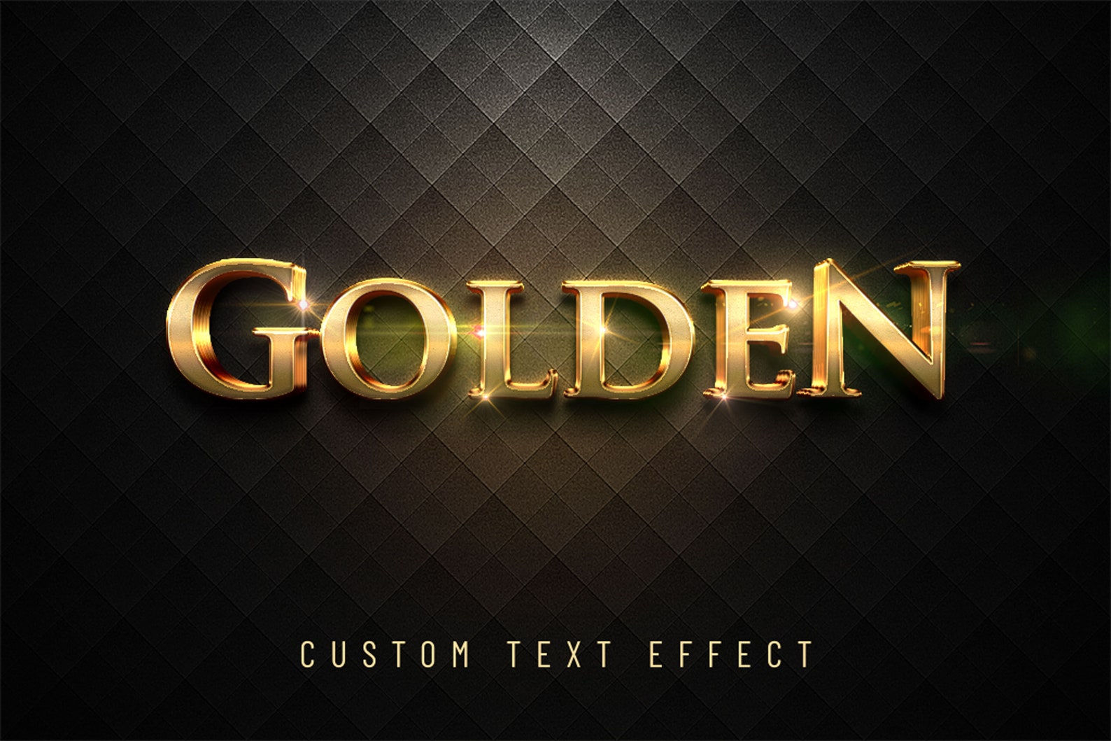 Golden Shiny 3D Text Effect Photoshop PSD Template Instant Download - Etsy