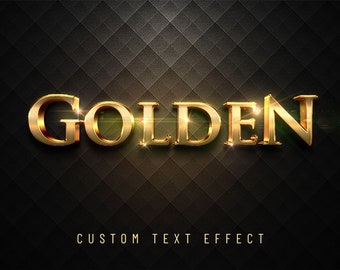 Gold Text Effect 3D Text Text Effect Styles Photoshop - Etsy