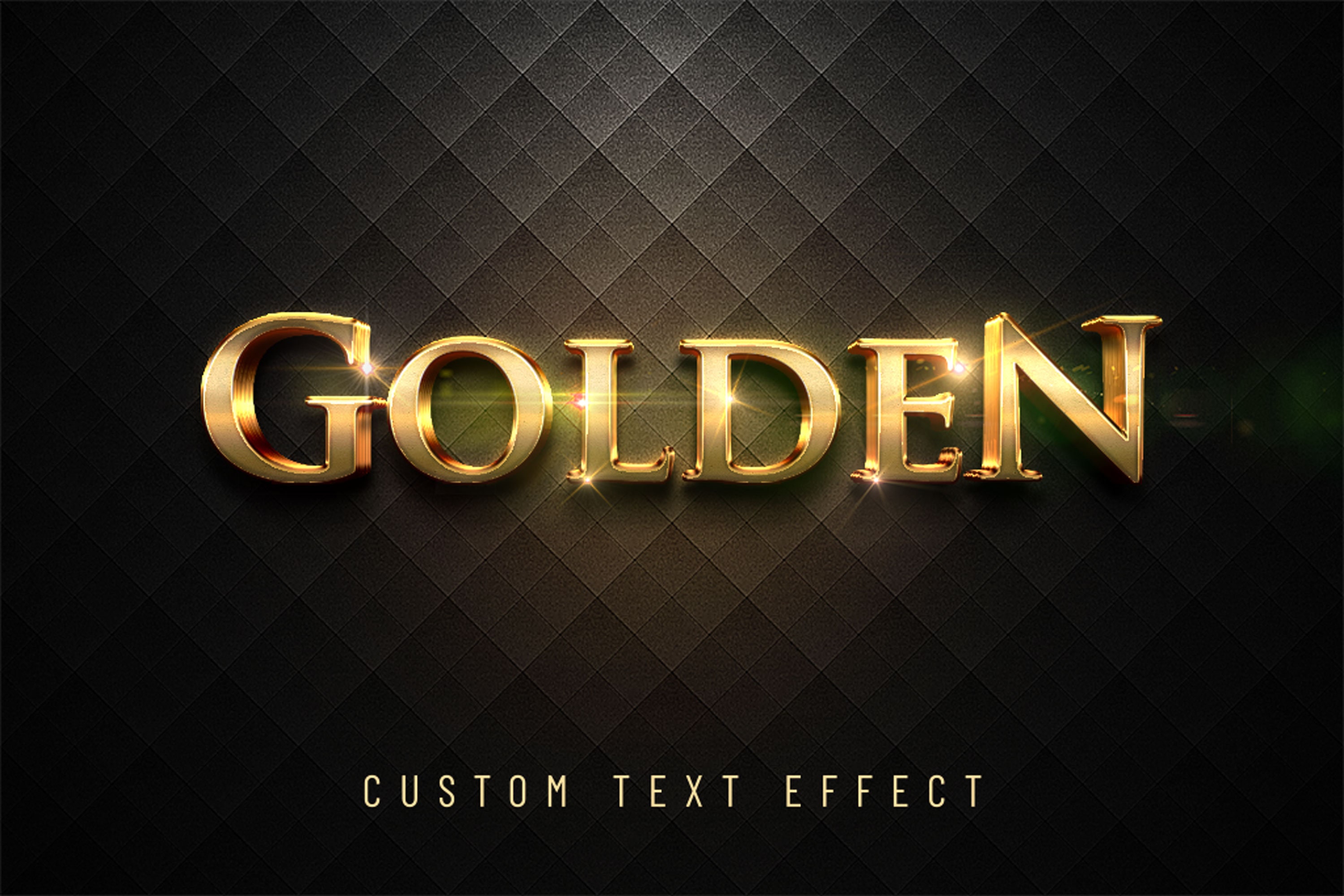 Golden Shiny 3D Text Effect Photoshop PSD Template Instant Download - Etsy