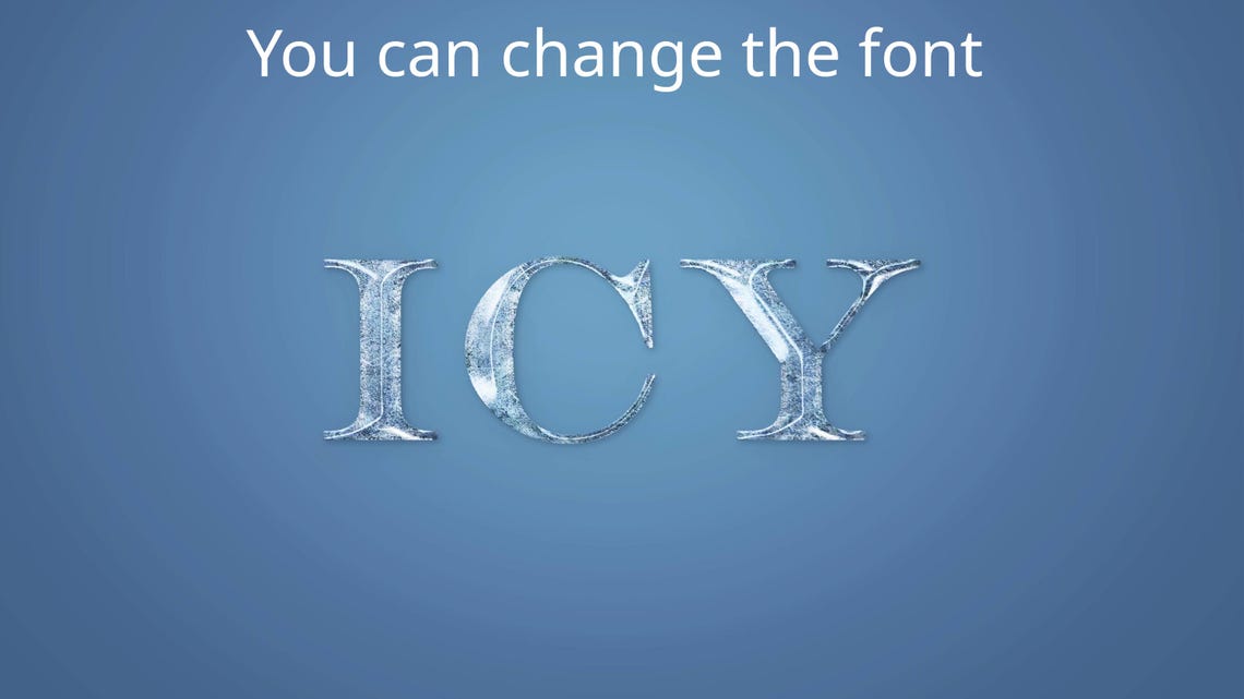 Frozen Icy Look Photoshop PSD Text Effect Template Instant Download - Etsy