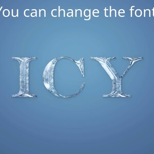Frozen Icy Look Photoshop PSD Text Effect Template Instant Download - Etsy