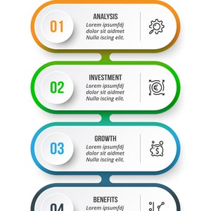 Infographic Template 4 Step Fully Editable EPS and PNG Instant Download ...