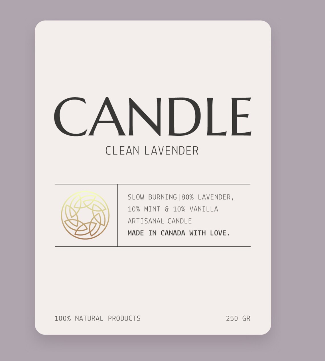 Candle Labels Template 4 Pack EPS Instant Download Fully Editable - Etsy