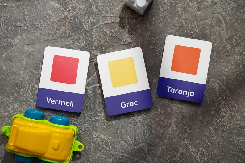 Catalan Nom Del Colors , 12 Printable Educational Color Names Cards for ...